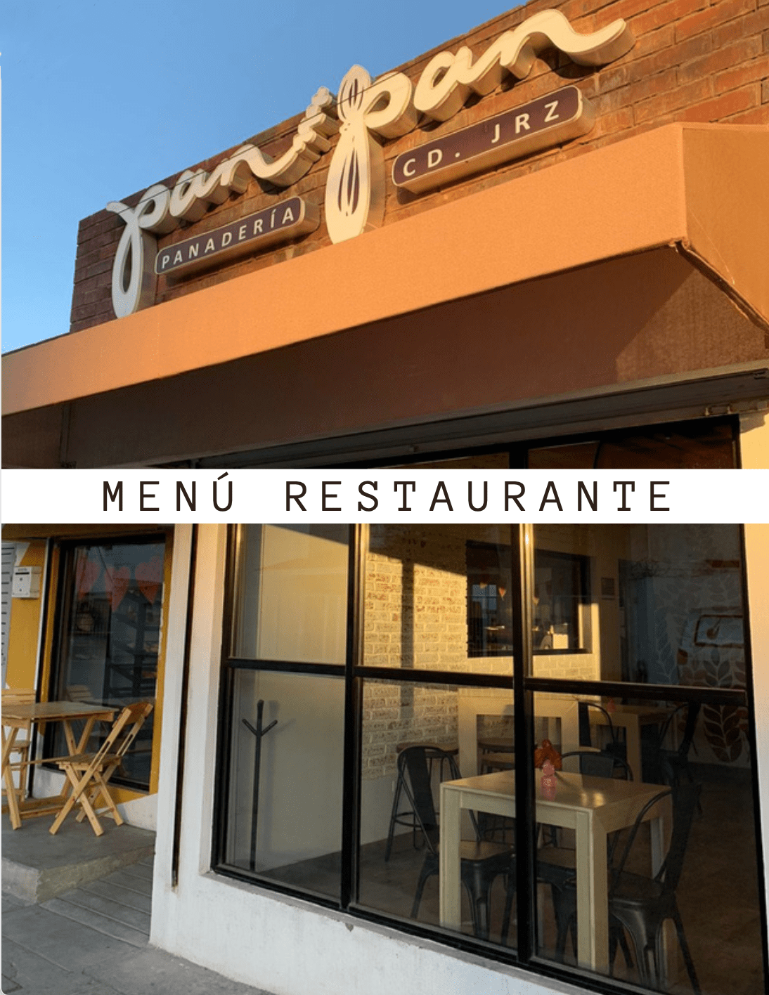 Menu Restaurante – Pan es pan